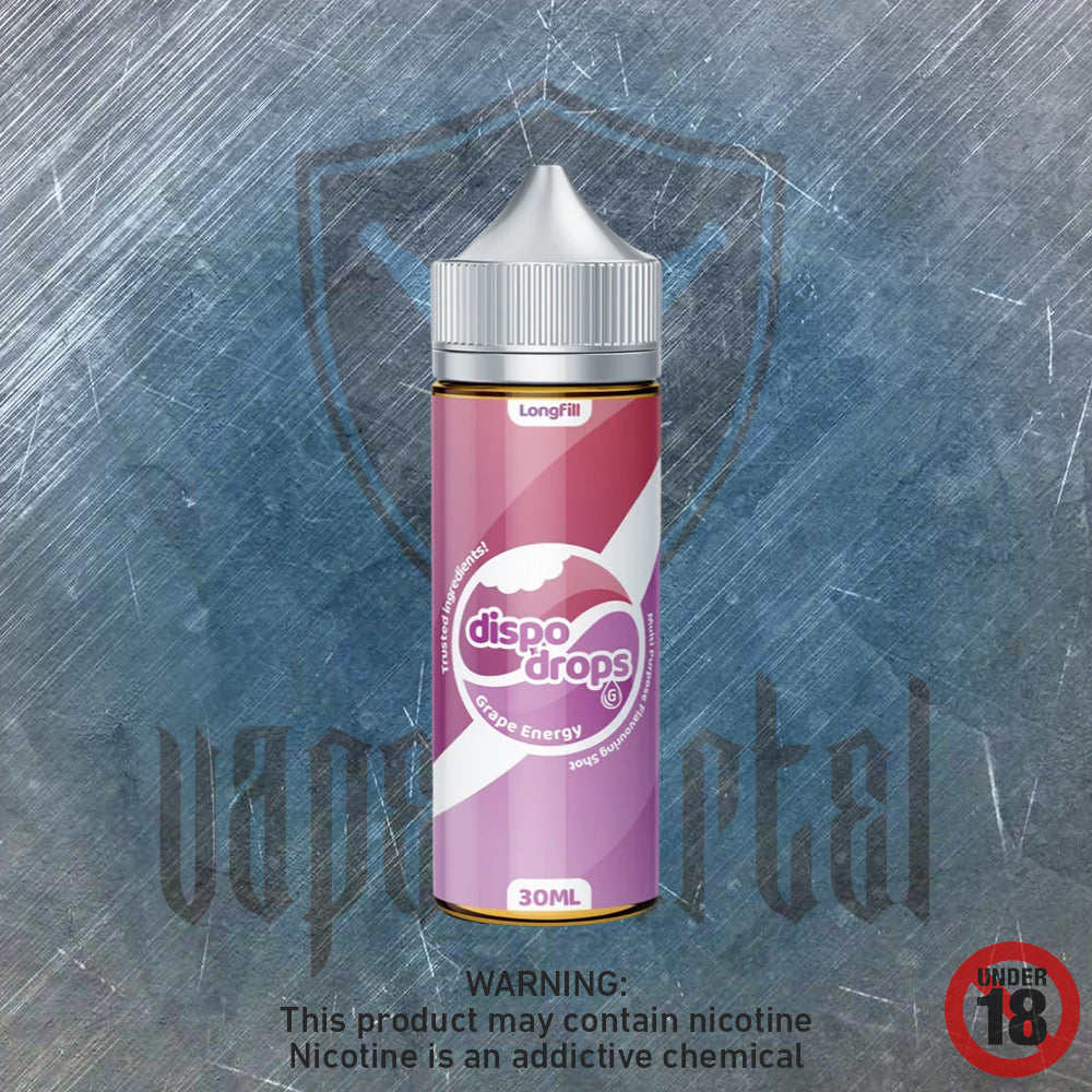 Dispo Drops: Grape Energy Longfill – VAPE CARTEL